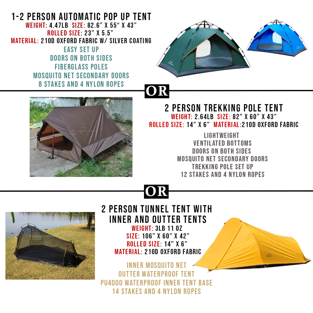 2 Person Tunnel Tent - Bigfoot Outdoor and Survival Equipment